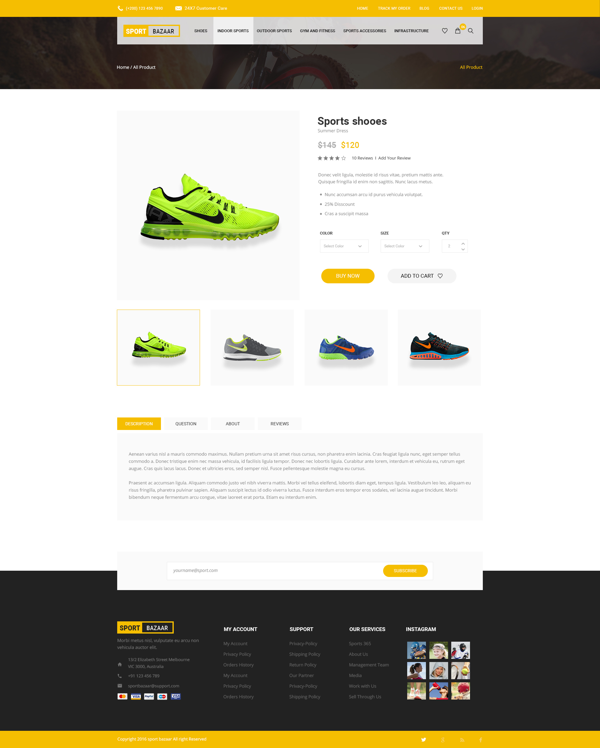 Sports Bazaar - Sports Ecommerce PSD Template by momo_designs | ThemeForest